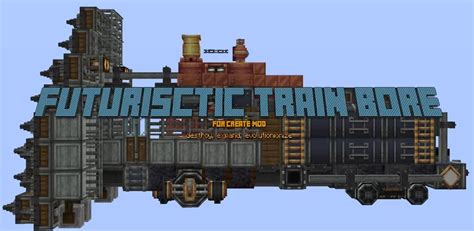 Create Mod 0 5 1 Rise And Shine Futuristic Steampunk Train Bore Minecraft Map