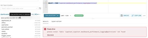 Sql Lab Copy Partition To Clipboard Doesnt Work In Left Sql Lab Panel · Issue 13386 · Apache