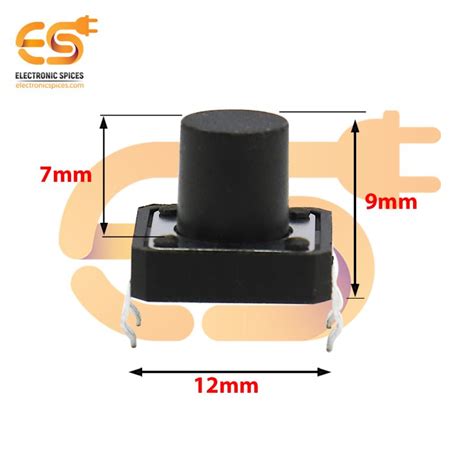 Black Color Tactile Momentary Push Button Switch Pack Of 500