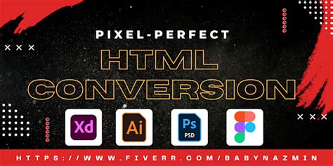 convert psd figma or xd designs to responsive html css with bootstrap