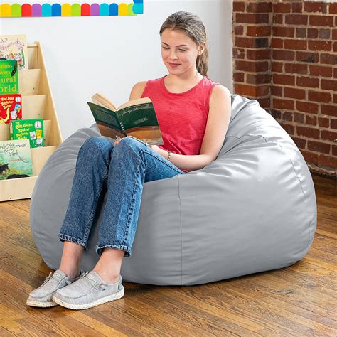 Jaxx Gumdrop Bean Bag Large Size Premium Vinyl Submarine Grey Oriental Trading