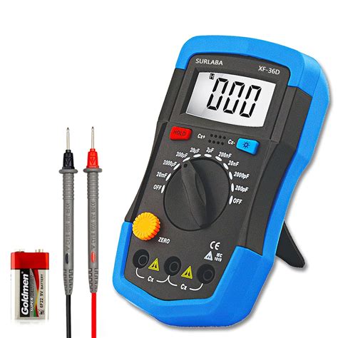 Surlaba Digital Capacitance Meter Xf 36d Capacitor Tester Measuring Range 0 1pf To 20 000uf