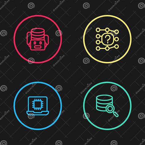 Set Line Processor Cpu Server Neural Network And Artificial