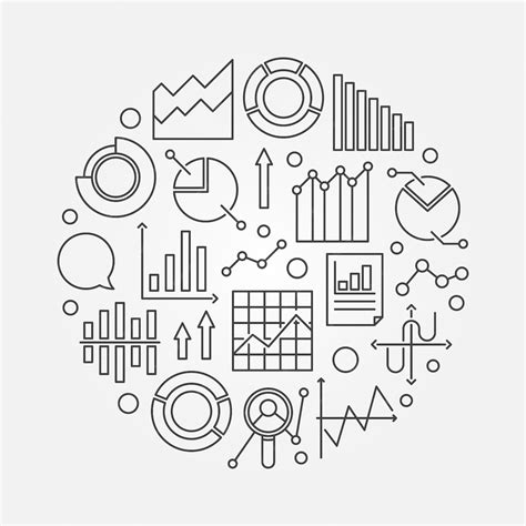 Premium Vector Data Analytics Vector Concept Round Outline Minimal