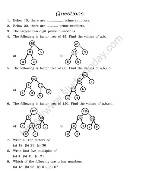 Cbse Class 6 Mental Maths Playing With Numbers Worksheet