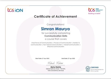 Simran Maurya On Linkedin Greetings Connections I Am Delighted To Share That I Have Completed