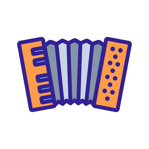 Accordion Icon Vector Isolated Contour Symbol Illustration 9933146