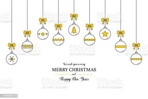 매달려있는 보블과 소원이있는 크리스마스 배경 장식이있는 크리스마스 인사말 카드 벡터 갈란드 장식품에 대한 스톡 벡터 아트 및 기타 이미지 갈란드 장식품 개념 계절