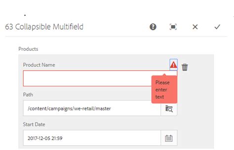 aem 6 2 touch ui validation on text field stack overflow
