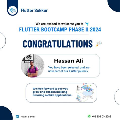 Hassan Ali On Linkedin Flutter Fluttersukkur Mobiledevelopment Bootcamp Learningjourney