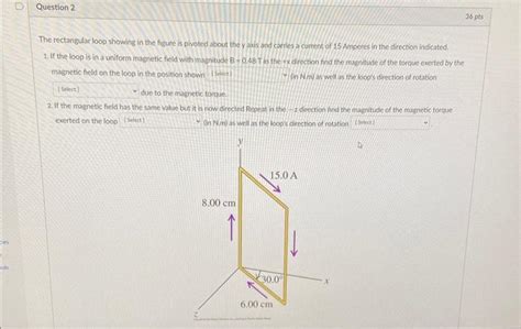 Solved The Rectangular Loop Showing In The Figure Is Pivoted