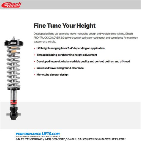 Eibach 2019 2023 Silverado And Sierra 1500 Pro Truck Coilover Kit E86
