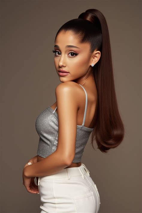 Ariana Grande Wearing A Silver Image Created By 𝒫𝓇𝒾𝓃𝒸𝑒𝓈𝓈 ♡ Tensorart