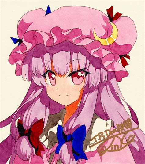 Safebooru 1girl Blue Bow Blush Bow Closed Mouth Crescent Crescent Hat