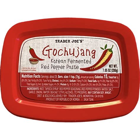 Trader Joes Gochujang Korean Fermented Red Pepper Paste Pack Of 1