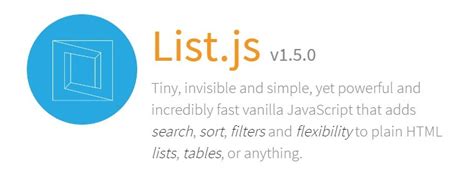 List js 让html列表项目支持搜索筛选排序的JS库 恒馨博客