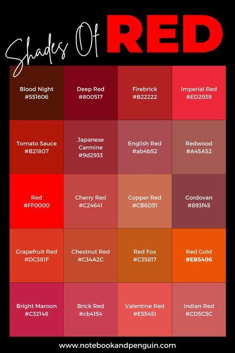 65 Red Hex Codes With Red Color Names And Rgb Values Red Color Hex Red Color Names Red 65 Red Hex Codes With Red Color Names And Rgb Values Red Color Hex Red Color Names Red