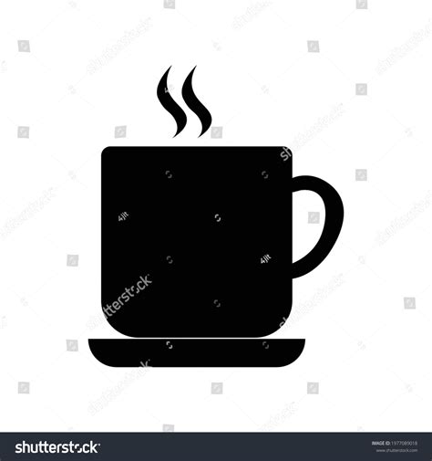 Black Coffee Glass Icon Vector Stock Vector Royalty Free 1977089018 Shutterstock
