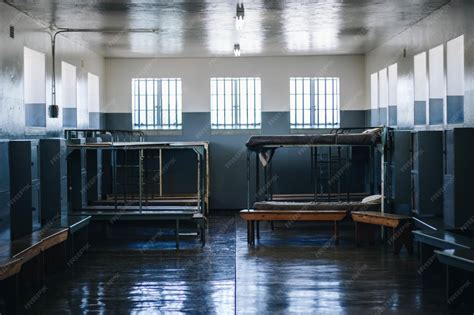 Premium Photo Perfectly Clean Prison Cell Metal Bunk Beds Sitting