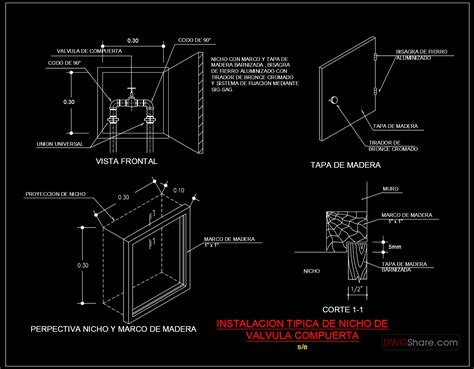 44 Typical Niche Installation Gate Valve Autocad Drawing Dwg Free Cad Blocks Download Dwg