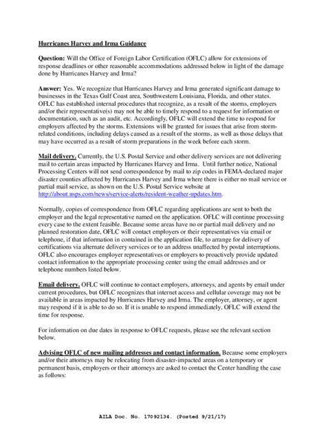 Fillable Online Dol Issues Oflc Accommodations For Those Impacted By Fax Email Print Pdffiller