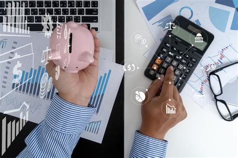 Premium Photo Digital Composite Image Of Icons Over Man Calculating Premium Photo Digital Composite Image Of Icons Over Man Calculating