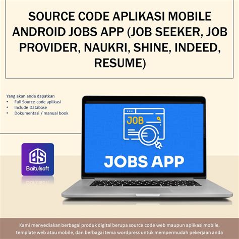 Jual Source Code Aplikasi Mobile Android Jobs App Job Seeker Job Provider Naukri Shine