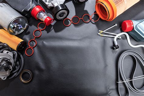 예정된 자동차 정비를 위한 부품 오일 공기 연료 필터 물 펌프 모터 자동차 벨트 자동차 엔진 0명에 대한 스톡 사진 및 기타 이미지 Istock