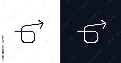 Right Loop Arrow Icon Thin Line Right Loop Arrow Icon From User Interface Collection Outline