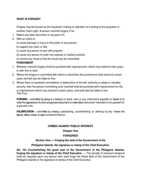 Forgery Forgery Fraud