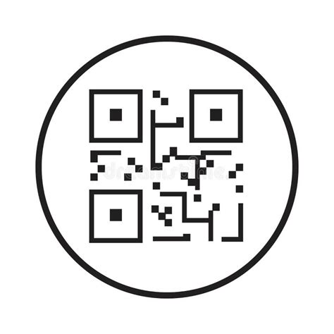 Qr Code Icon Identification Elements Illustrations Vector Sign