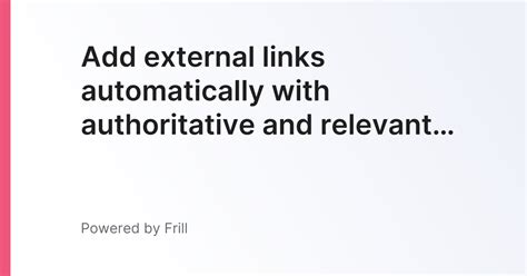 Add External Links Automatically With Authoritative And Relevant