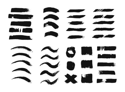 검은색 페인트 브러시 스트로크 텍스처 디자인 세트 프리미엄 벡터 검은색 페인트 브러시 스트로크 텍스처 디자인 세트 프리미엄 벡터