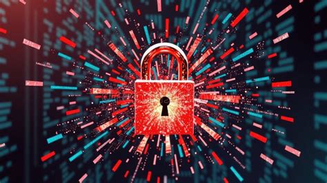 Fractured Digital Shield Representing Firewall Breach Stock