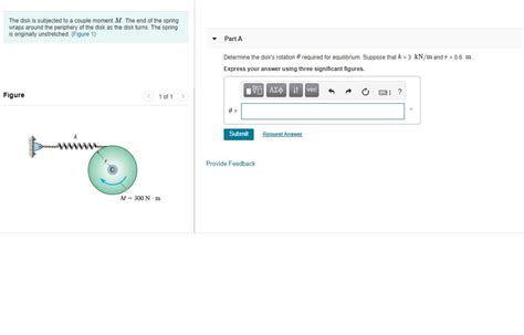 Solved The Disk Is Subjected To A Couple Moment M The End Chegg Com