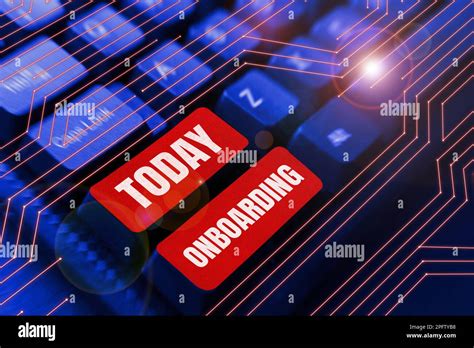 Sign Displaying Onboarding Internet Concept Action Process Of Integrating A New Employee Into