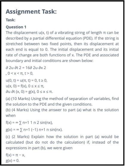 Partial Differential Equations Assignment Help Online By Experts