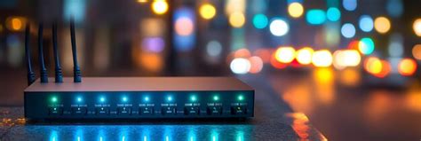 Highspeed Internet Router With Signal Strength Indicators Premium Ai Generated Image
