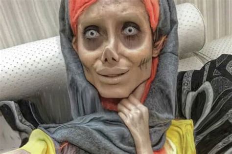 Zombie Angelina Jolie Lookalike Shows Off Her Real Face