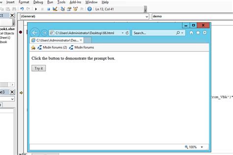 Excel Vba Interact With Javascript Popup Window In Ie Stack Overflow