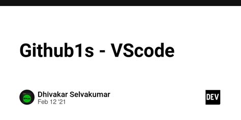 Github1s Vscode 💘 Dev Community