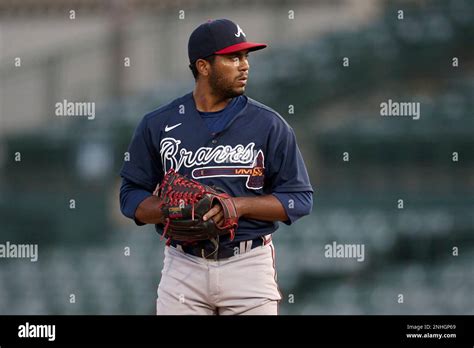 Fcl Braves Pitcher Efrain Polanco 50 During A Florida Complex League Baseball Game Against The