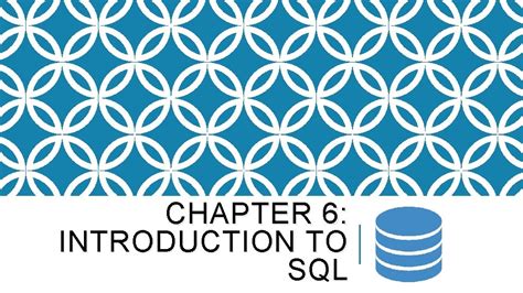 Chapter 6 Introduction To Sql Outline Sql Language