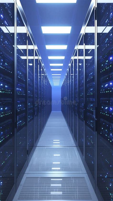 Network Security Computer Racks In A High Tech Data Center Stock Illustration Illustration Of