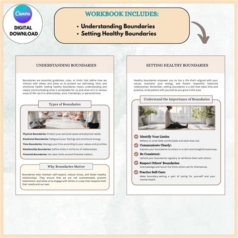 Setting Boundaries Workbook Protect Your Time And Energy Printable Pdf