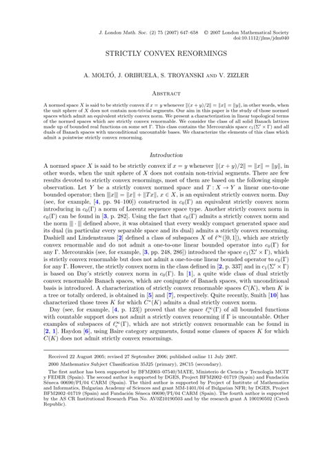 Pdf Strictly Convex Renormings