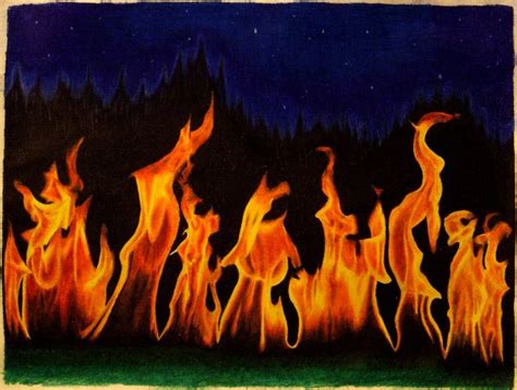 How To Draw Realistic Fire With Colored Pencils
