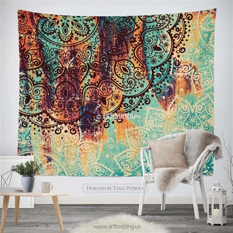 Mandala Tapestry Mehendy Henna Ethno Mandala Wall Tapestries Bohemian