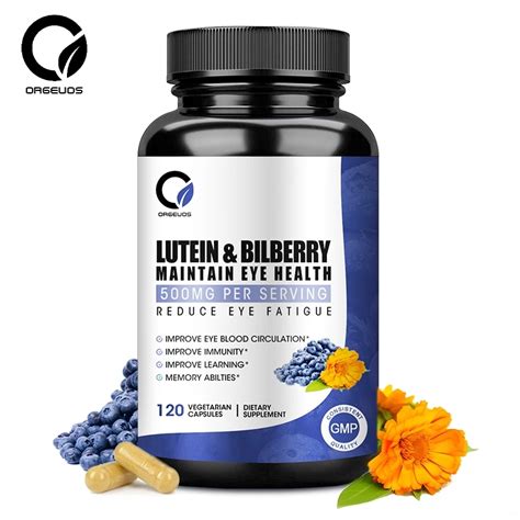 Orgeuos Lutein Eye Vitamin With Bilberry And Zeaxanthin Extract Promote