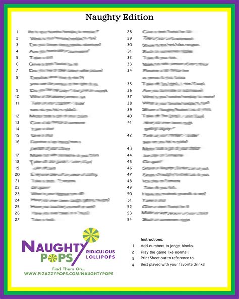 Naughty Jenga Block Game Naughty Version Naughty Fun T For Him